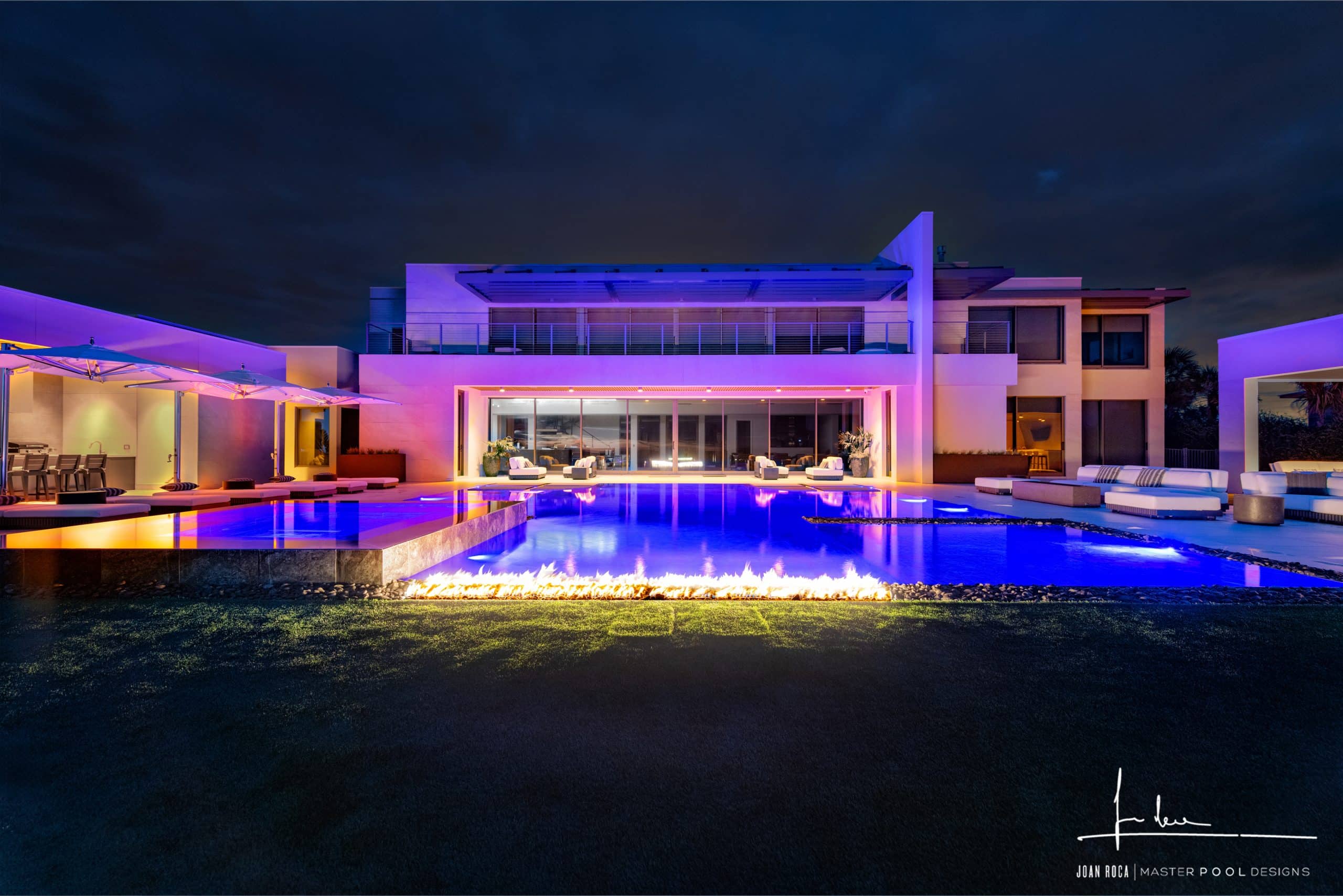 Custom Swimming Pool Design Ponte Vedra With Fire Feature