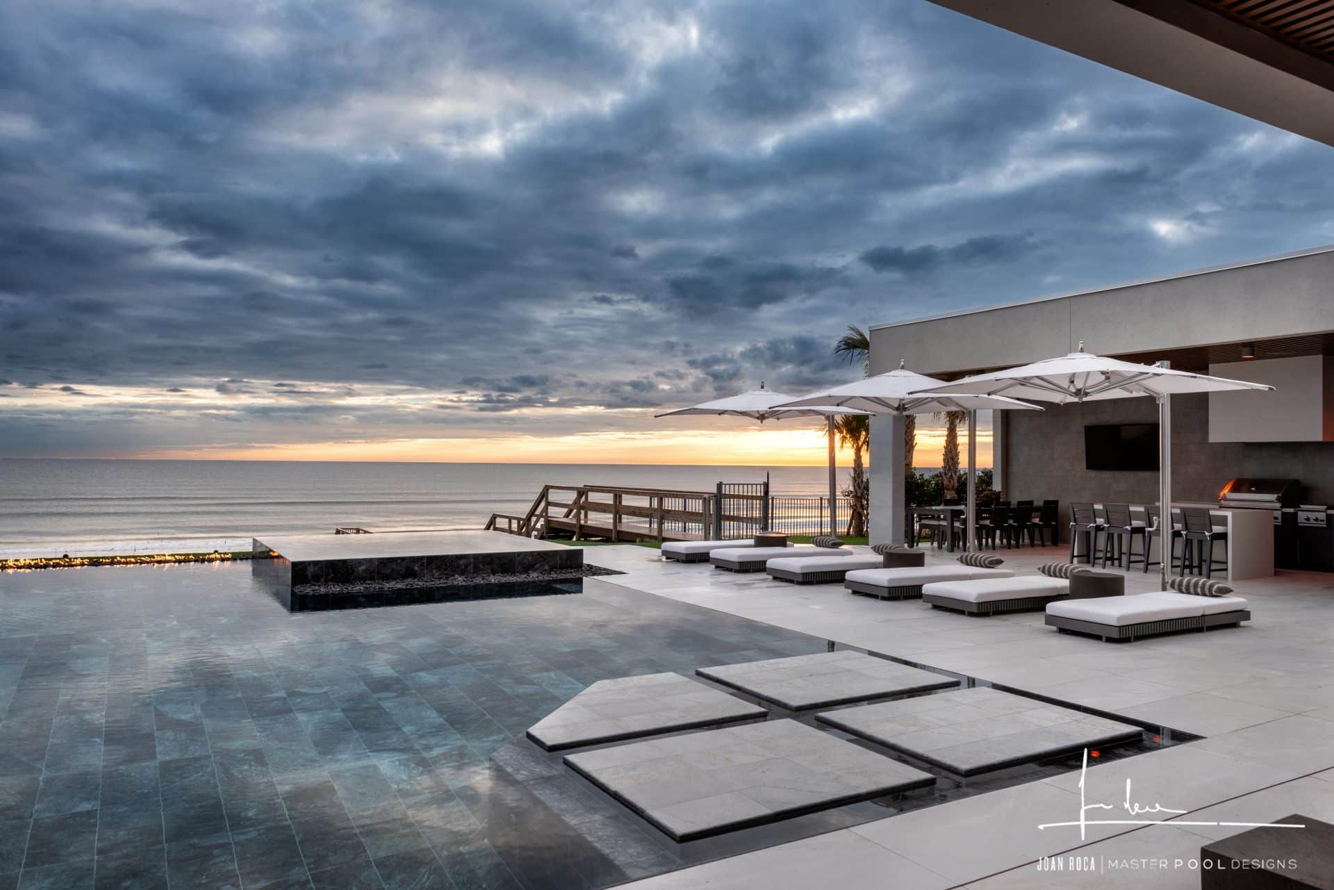 Custom Swimming Pool Design Ponte Vedra With Fire Feature