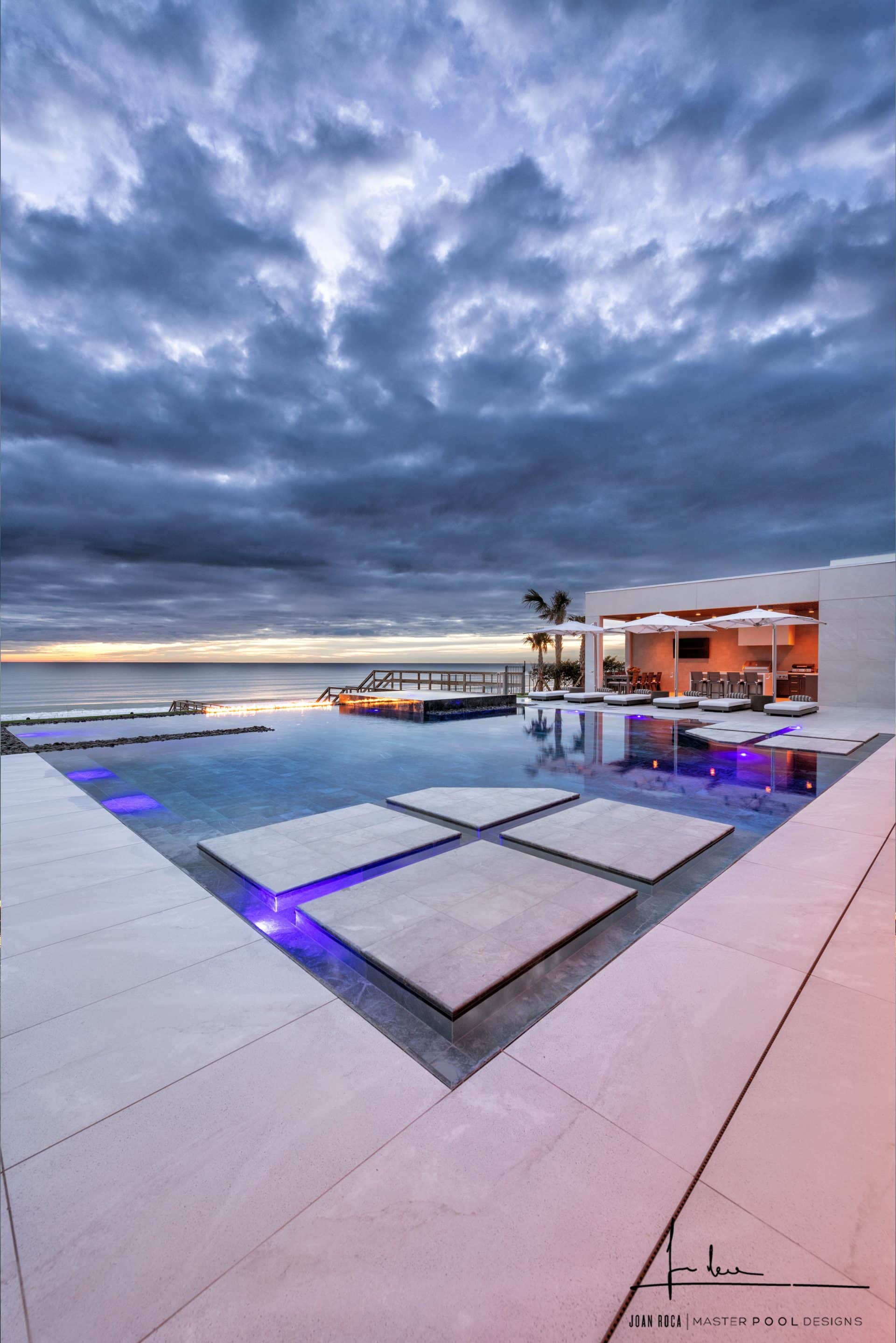 Custom Swimming Pool Design Ponte Vedra With Fire Feature